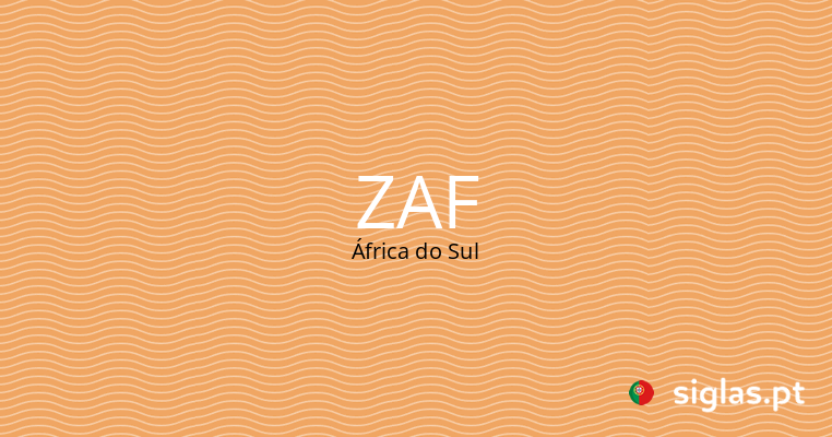 ZAF - África do Sul - Siglas